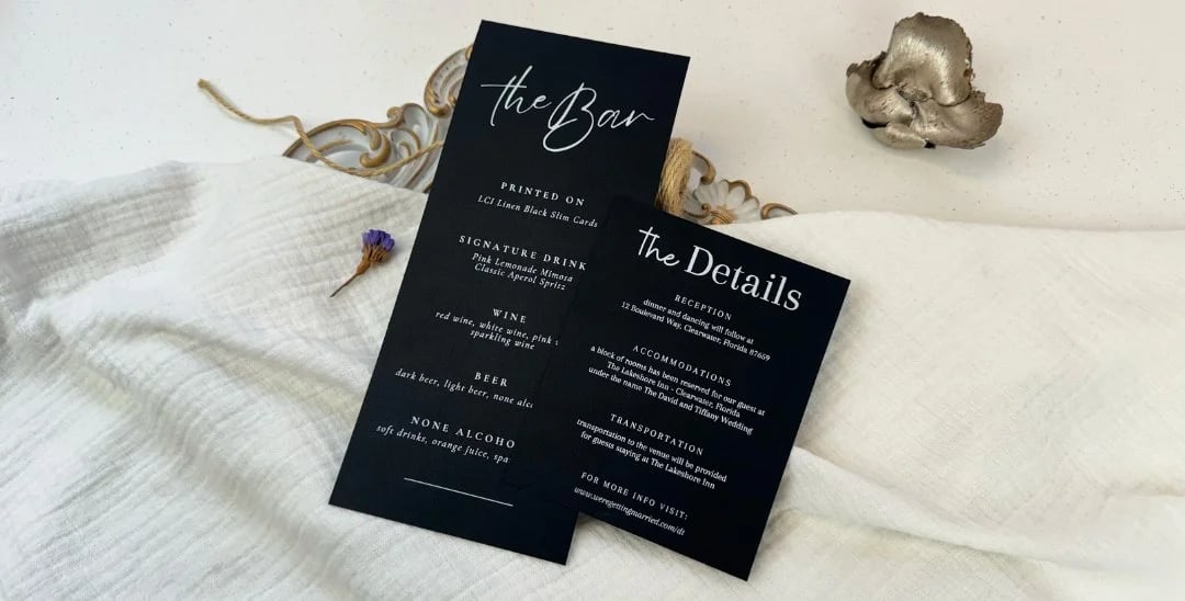 Black Linen Cards Now Available At LCI Paper